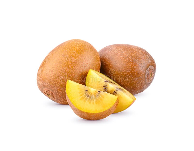 Kiwi Amarillo Sobre Fondo Blanco Imagen de archivo - Imagen de ...