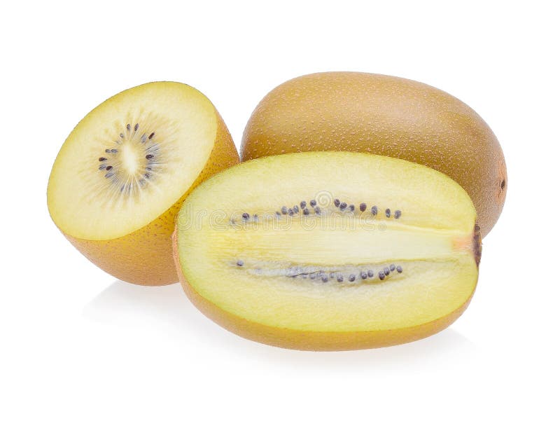 Kiwi Dourado Sobre Fundo Branco Foto de Stock - Imagem de lanche, medicina: 180662120
