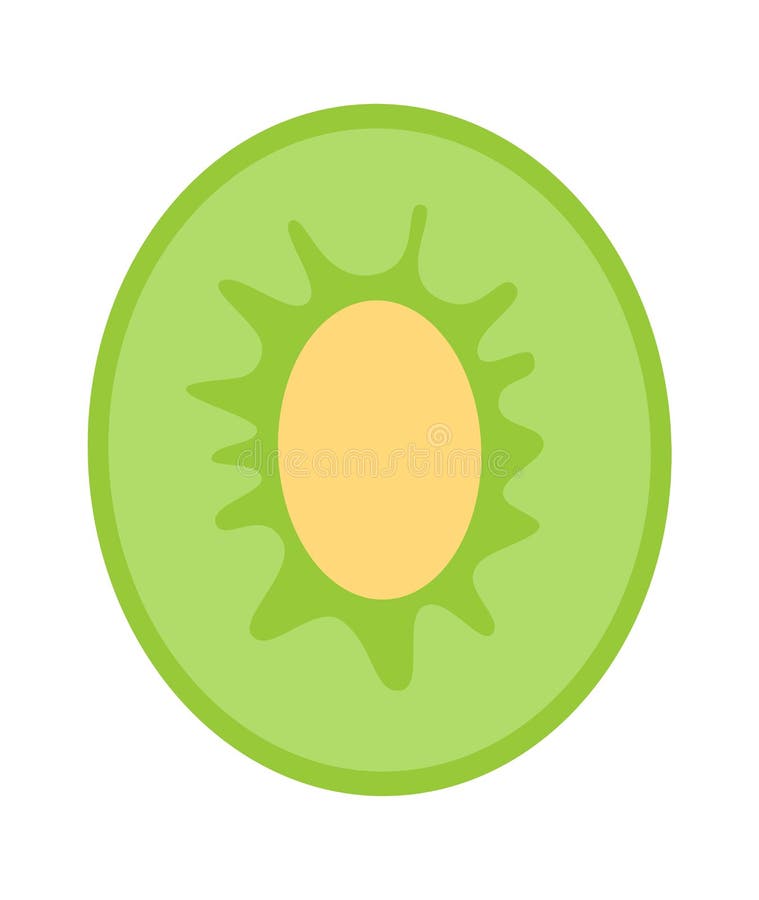 Kiwi Flat Icon Tasty Healthy Fruit Stock Vector - Illustration of ...