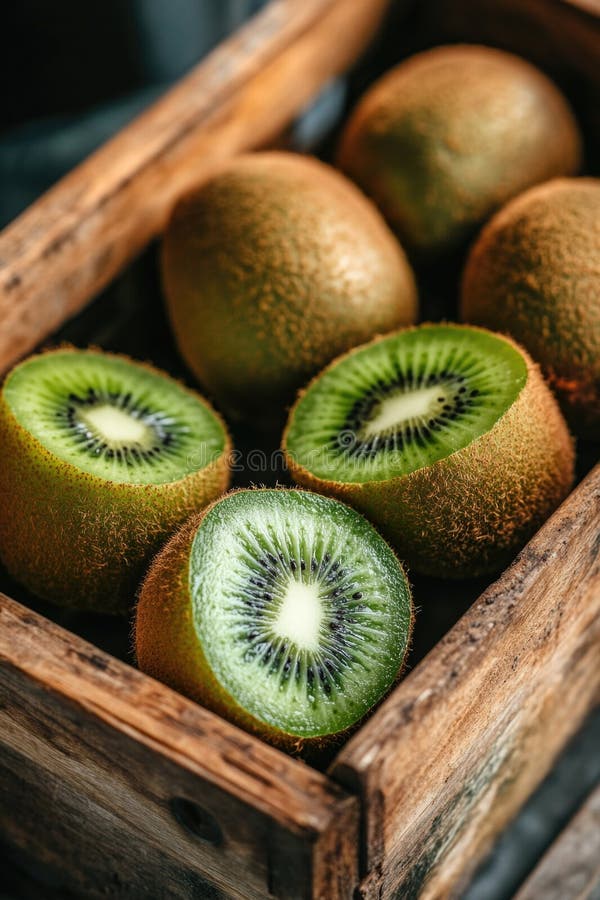 Kiwi Fruit Box stock image. Image of stall, generated - 380156179