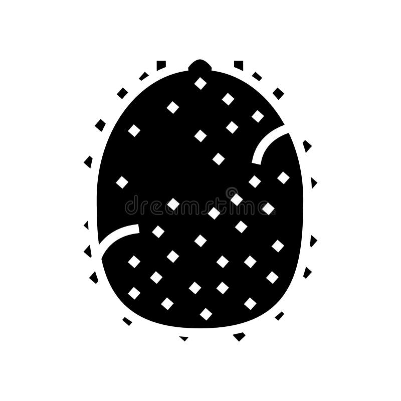 Kiwi Fruit Glyph Icon Vector Illustration Stock Illustration ...