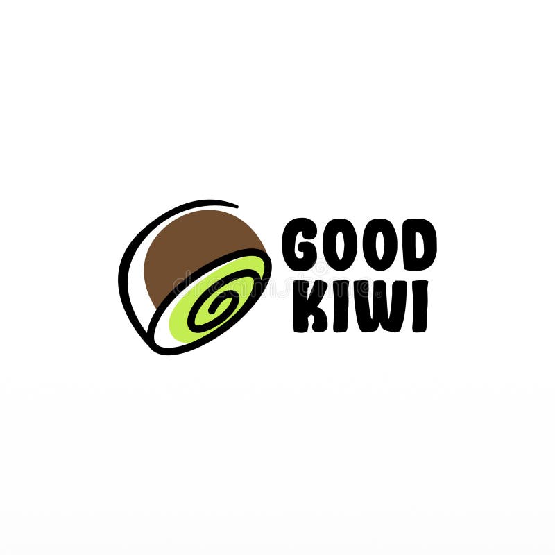 Kiwi Fruit Logo Design Concept Template Stock Vector - Illustration of ...