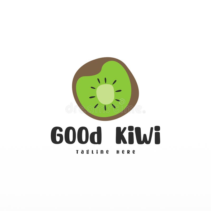 Kiwi Fruit Logo Design Concept Template Stock Vector - Illustration of ...