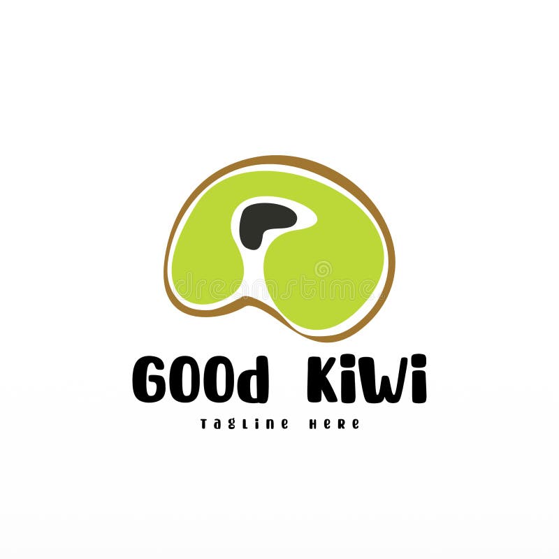 Kiwi Fruit Logo Design Concept Template Stock Vector - Illustration of ...