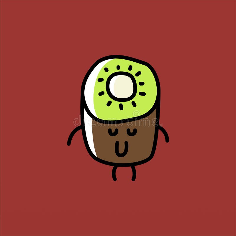 Kiwi Fruit Logo Design Concept Template Stock Vector - Illustration of ...