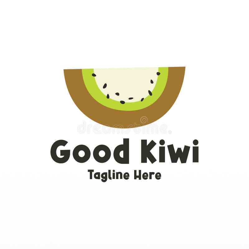 Kiwi Fruit Logo Design Concept Template Stock Vector - Illustration of ...