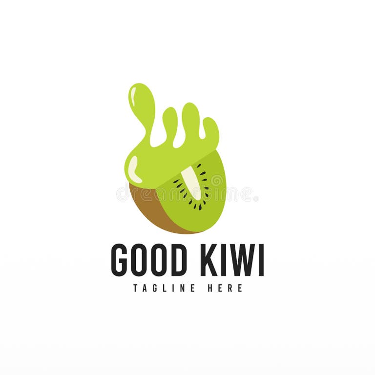 Kiwi Fruit Logo Design Concept Template Stock Illustration ...