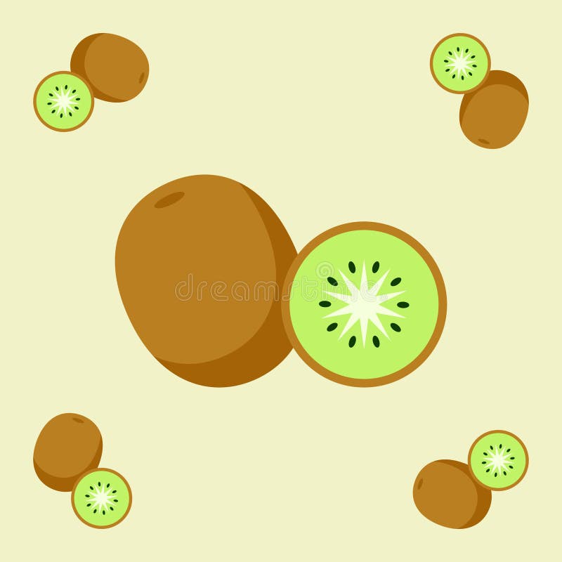 Kiwi Fruit Seamless for Pattern Fabric, Simple Kiwi Fruit Cute Repeat ...