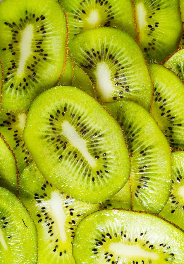 Kiwi Fruit Slices. Fresh Kiwi Background Stock Image - Image of kiwi ...