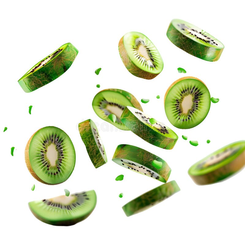 Kiwi Fruit Slices on Transparent Background - Ai Generated Stock ...