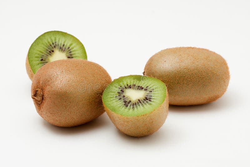Kiwi Fruits Isolated On White Background Picture. Image: 4962999