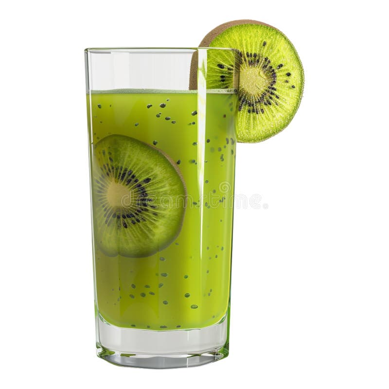 Kiwi Juice Glass on Transparent Background - Ai Generated Stock ...