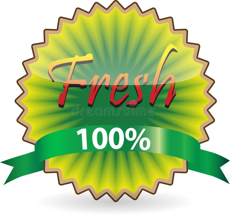 Fresh Fish Sign. Fresh Fish Circular Band Label. Fresh Fish Sticker ...