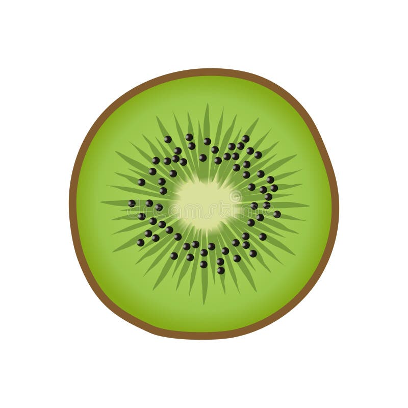 Kiwi Simple Fruit Icon for Web. Round Ui Icon, Sign or Logo Stock Vector - Illustration of ...