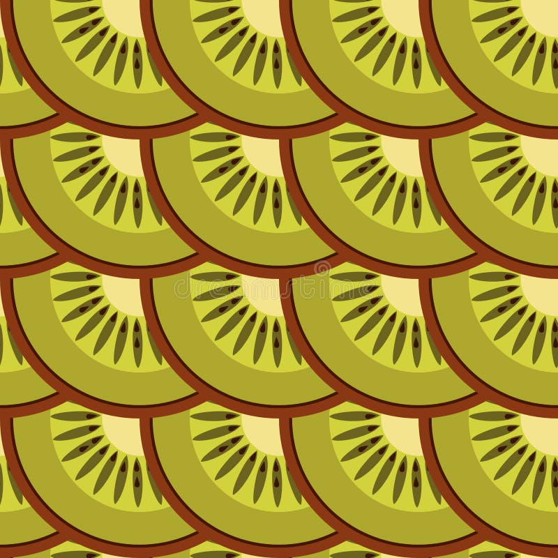 Kiwi slices vector pattern stock vector. Illustration of pattern ...