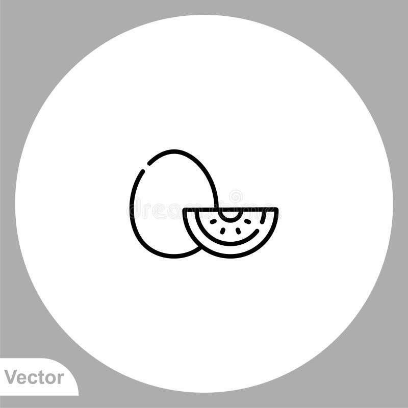 Kiwi Vector Icon Sign Symbol Stock Vector - Illustration of design ...