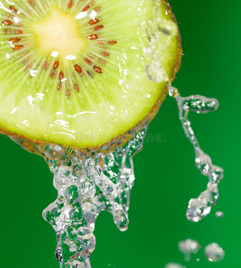 Kiwi in water stock image. Image of isolated, cool, close - 101625769