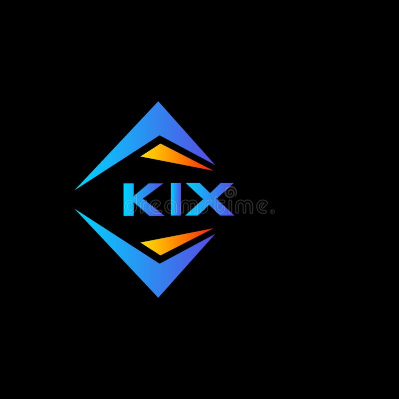 KIX Abstract Technology Logo Design on Black Background. KIX Creative ...