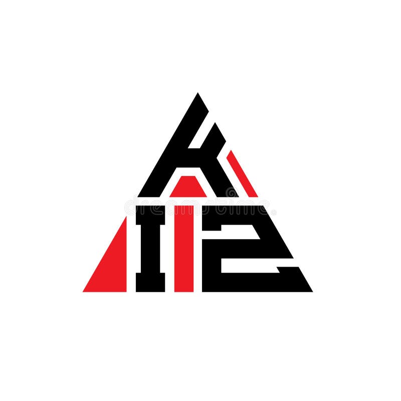 KIZ Triangle Letter Logo Design with Triangle Shape. KIZ Triangle Logo ...