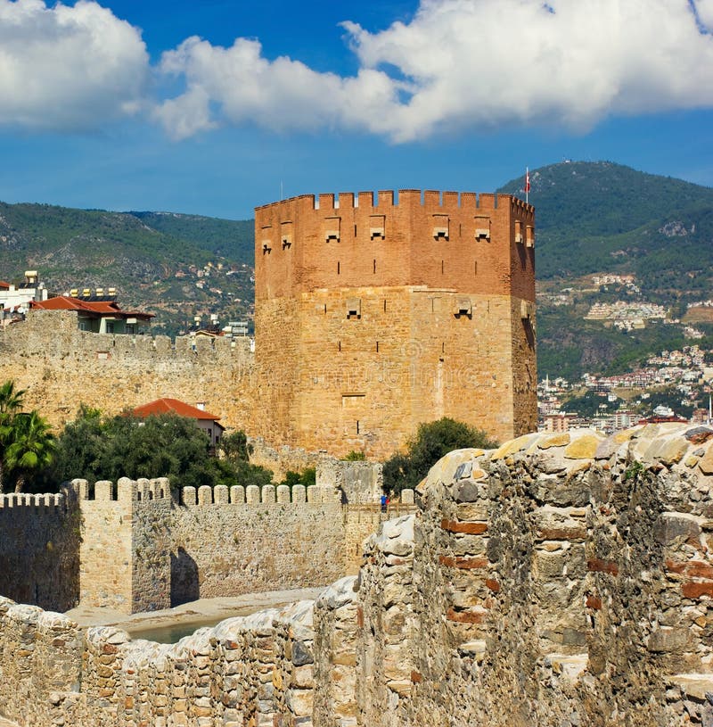 Kizil Kule (Red Tower) stock photo. Image of medieval - 27479768