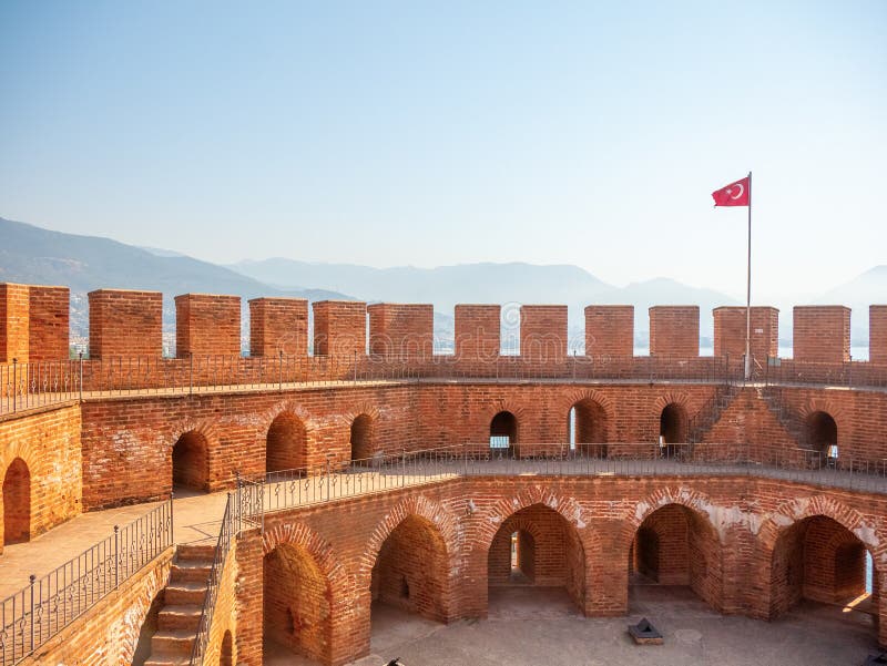 Kizil Kule or Red Tower in Alanya, Antalya, Turkey. Inside View Stock ...