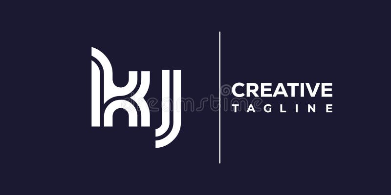 KJ abstract logo stock vector. Illustration of initials - 356194860
