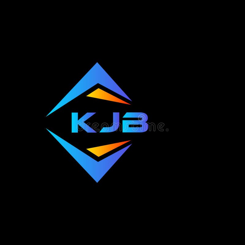 KJB Abstract Technology Logo Design on Black Background. KJB Creative ...