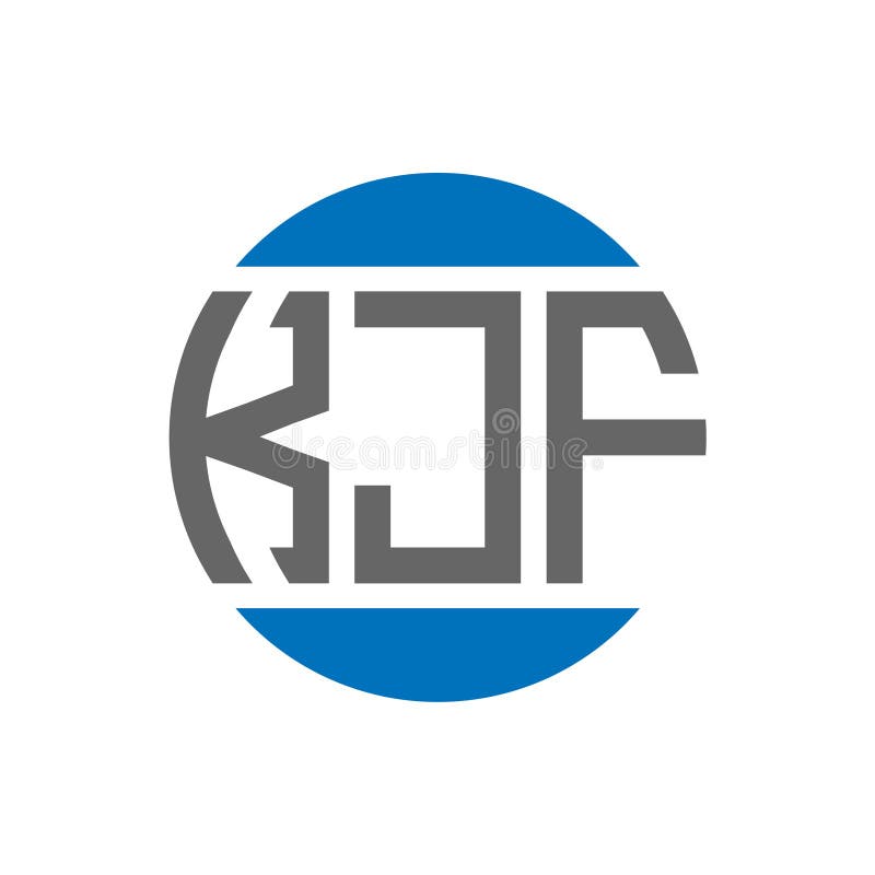 KJF Letter Logo Design on White Background. KJF Creative Initials ...