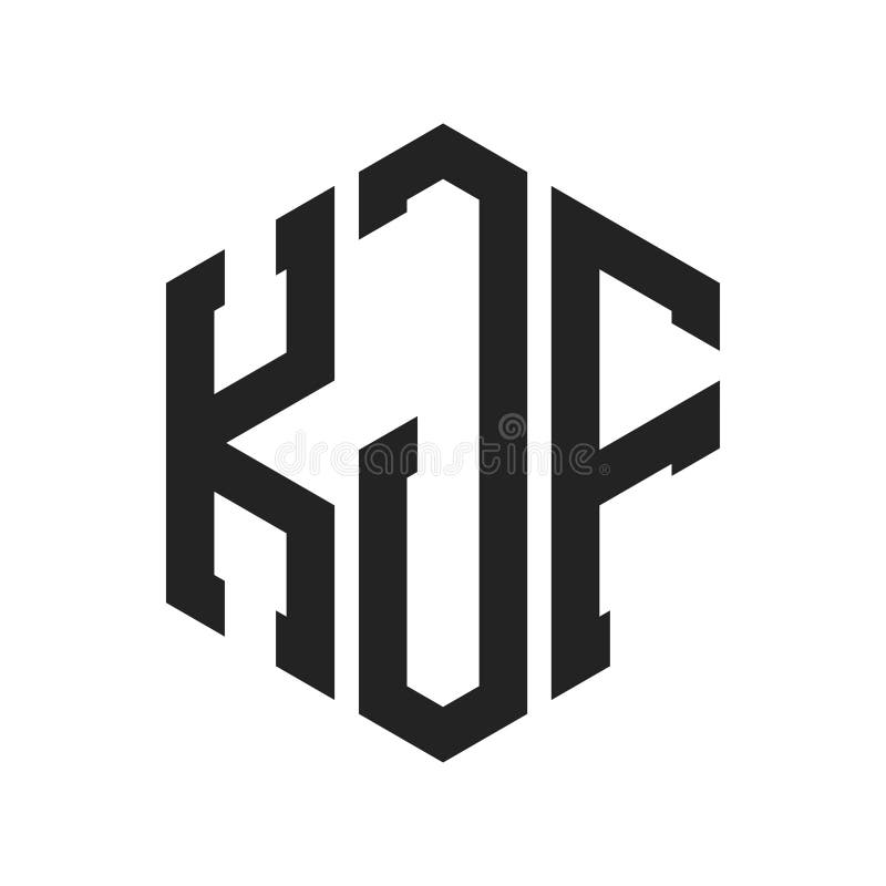 KJF Logo Design. Initial Letter KJF Monogram Logo Using Hexagon Shape ...