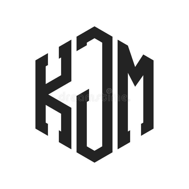 KJM Logo Design. Initial Letter KJM Monogram Logo Using Hexagon Shape Stock Vector ...