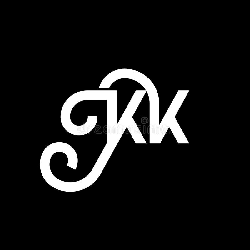 KK Letter Logo Design on Black Background. KK Creative Initials Letter ...
