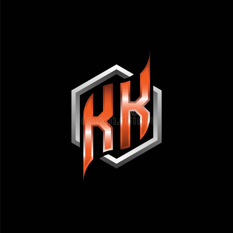 KK Monogram Geometric Orange with Hexagonal Rounded Stock Vector ... KK Monogram Geometric Orange with Hexagonal Rounded Stock Vector ...