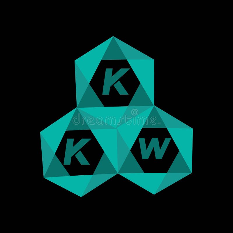KKW Creative Minimalist Letter Logo. KKW Unique Vector Initials ...