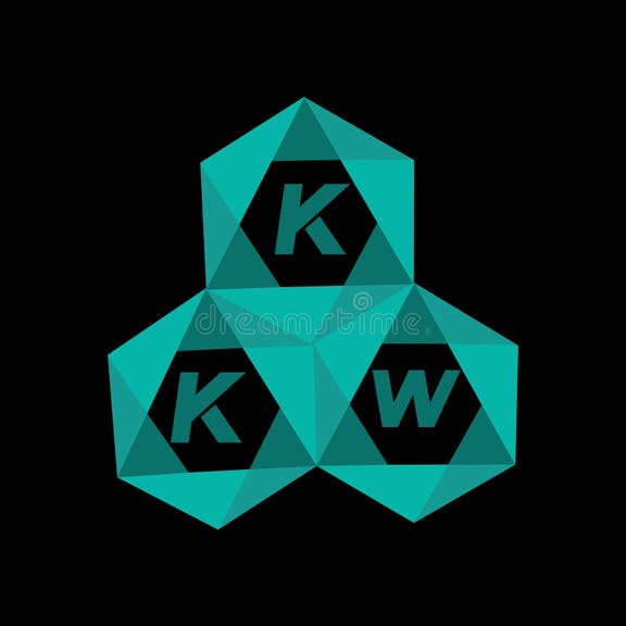 KKW Creative Minimalist Letter Logo. KKW Unique Vector Initials ...