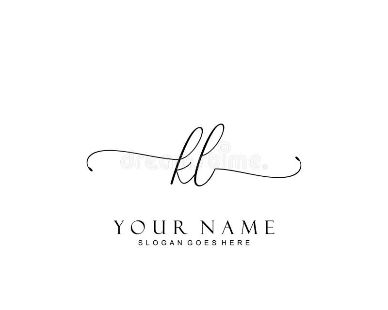 Initial KL Signature Logo Template Vector Stock Vector - Illustration ...