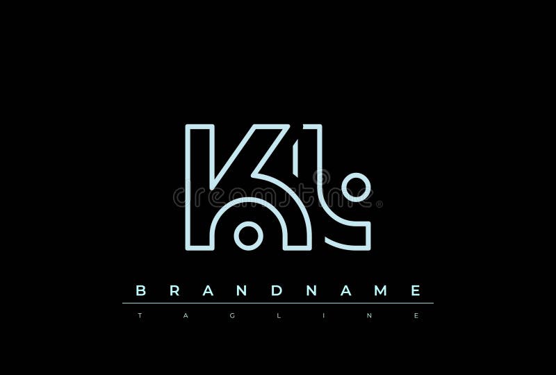 KL Technology Letter Logo Template Stock Vector - Illustration of ...