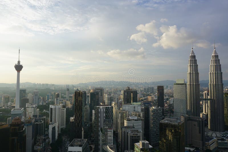 KL Tower and KLCC during the Afternoon Editorial Photo - Image of ...
