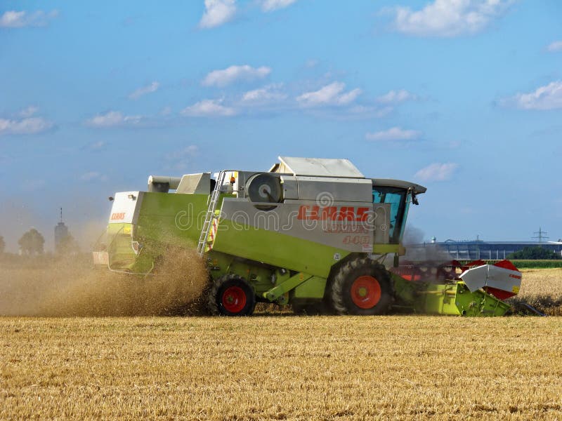 Klaas Combine Harvester at Work Editorial Photo - Image of cultivation ...