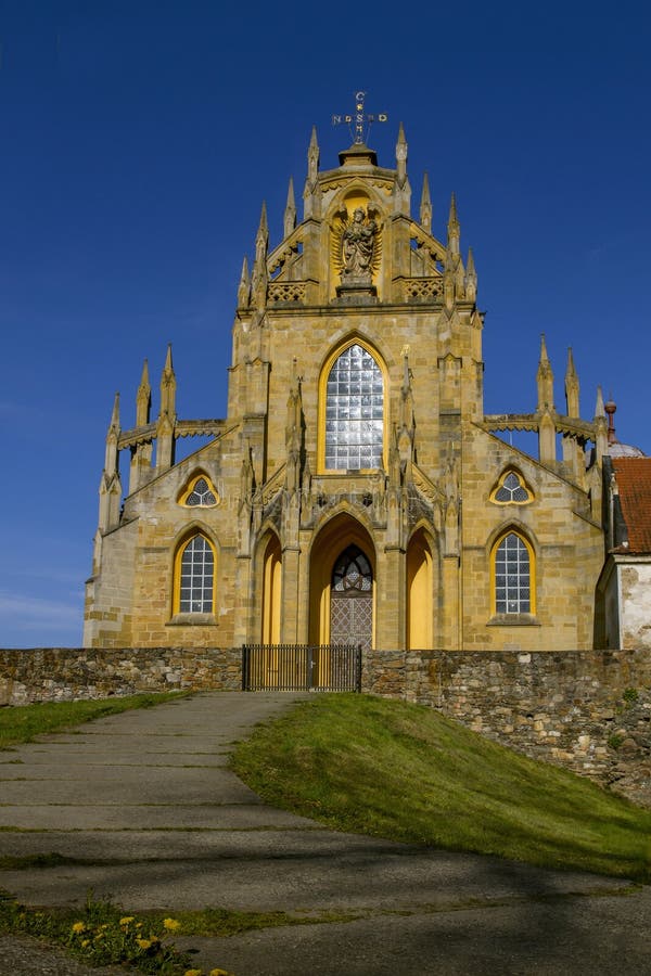 KLADRUBY, CZECH REPUBLIC. on 13, October 2018. Church of the Assumption ...