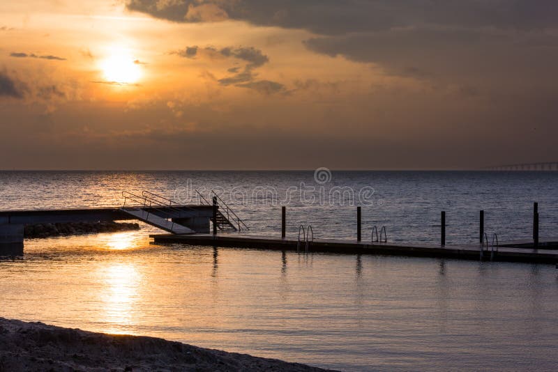 Klagshamn stock photo. Image of jetty, malmo, cloudy - 31111936