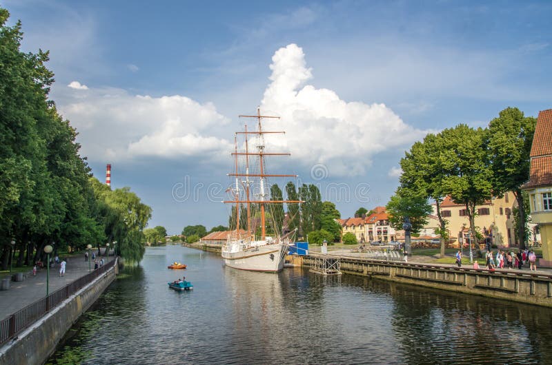 Klaipeda city, Lithuania editorial photo. Image of shore - 49385006
