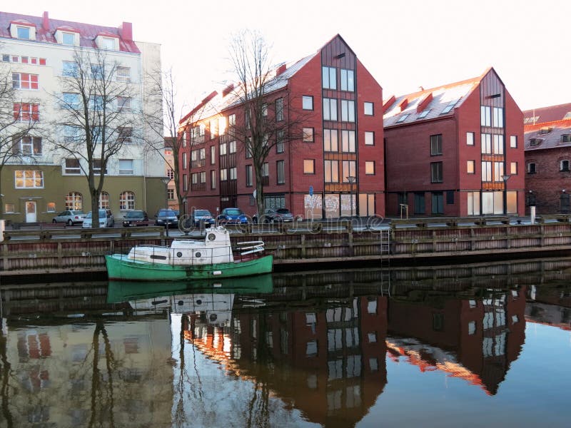 Klaipeda city Marina stock photo. Image of boats, house - 38837838