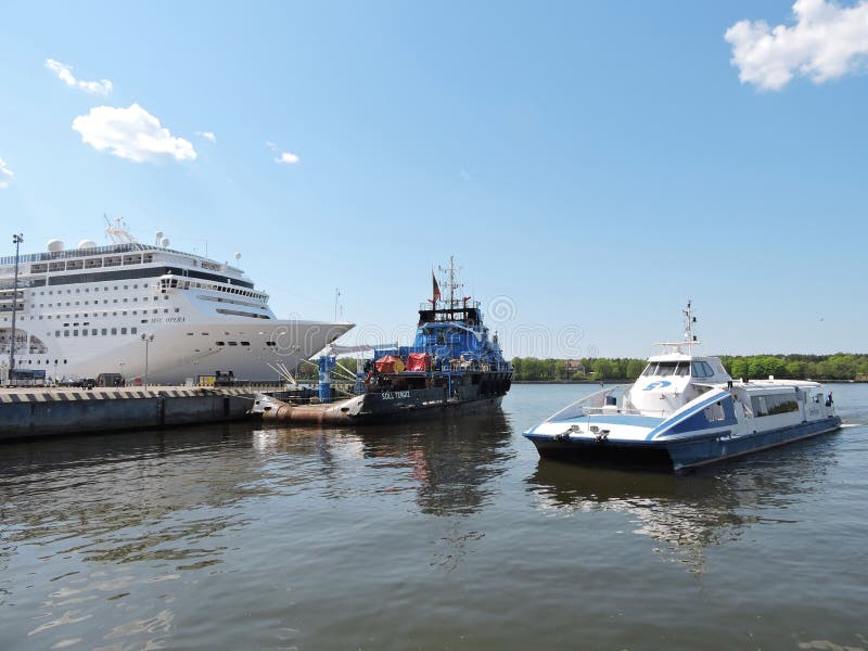 Klaipeda Harbour, Lithuania Editorial Photography - Image of blue ...