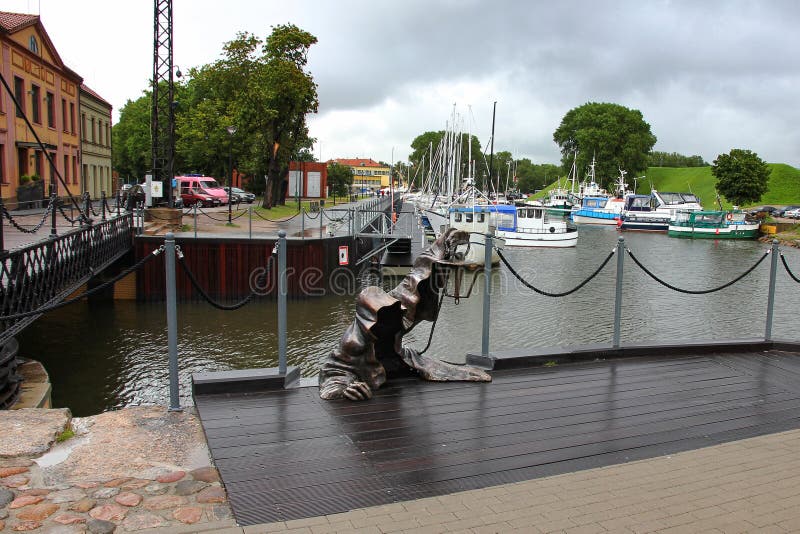 Bronze Sculpture of the Black Ghost in Klaipeda, Lithuania Editorial ...