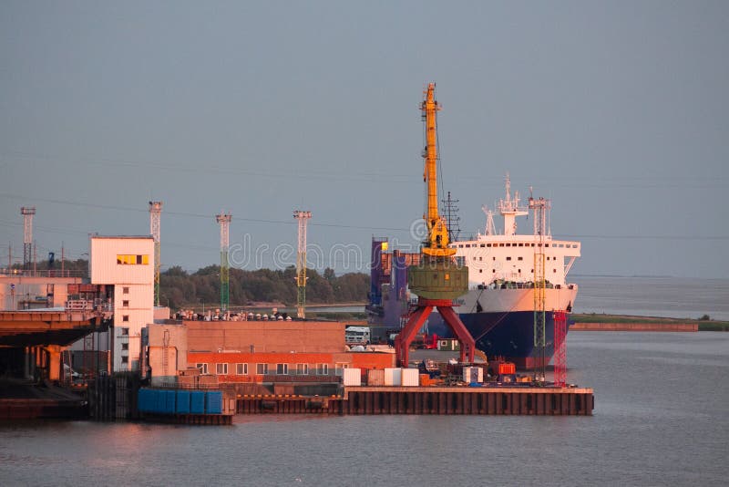 Klaipeda Port stock image. Image of port, loading, urban - 40357315