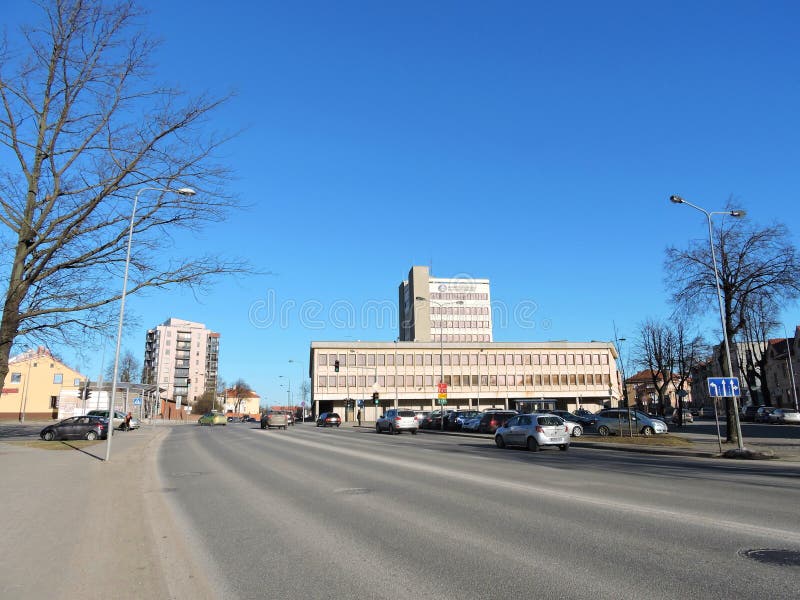 Klaipeda Town Street, Lithuania Editorial Stock Image - Image of wall ...