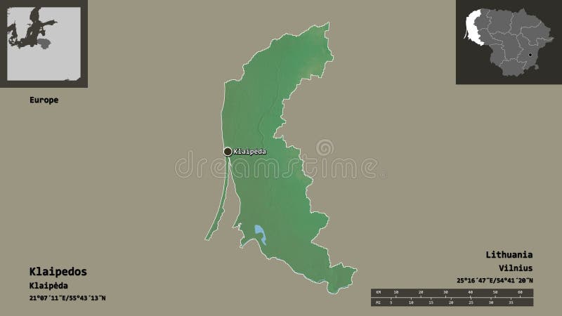 Klaipedos, County of Lithuania,. Previews. Relief Stock Illustration ...