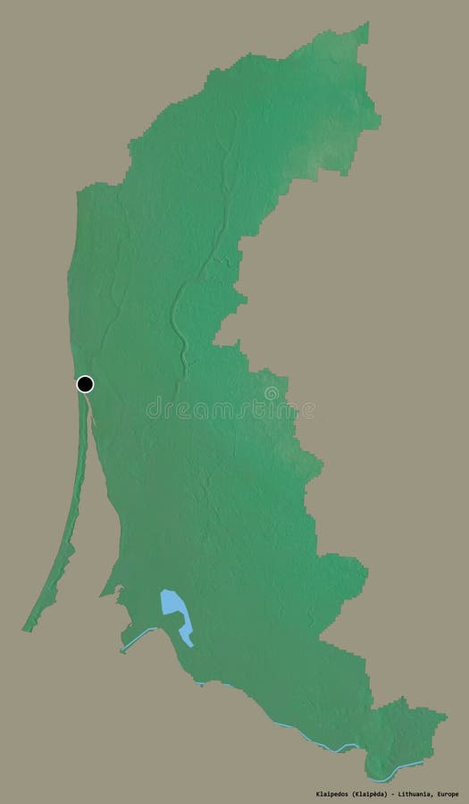 Klaipedos, County of Lithuania, on Solid. Relief Stock Illustration ...