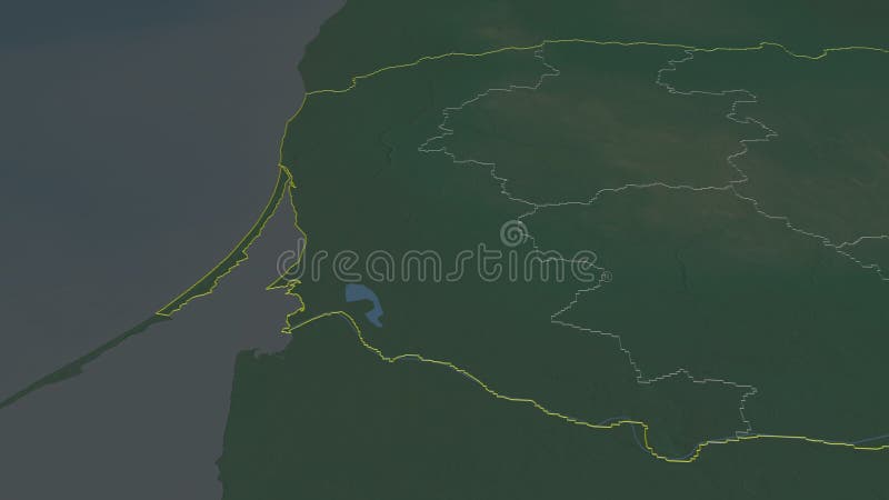 Klaipedos Extruded. Lithuania. Stereographic Relief Map Stock Footage ...