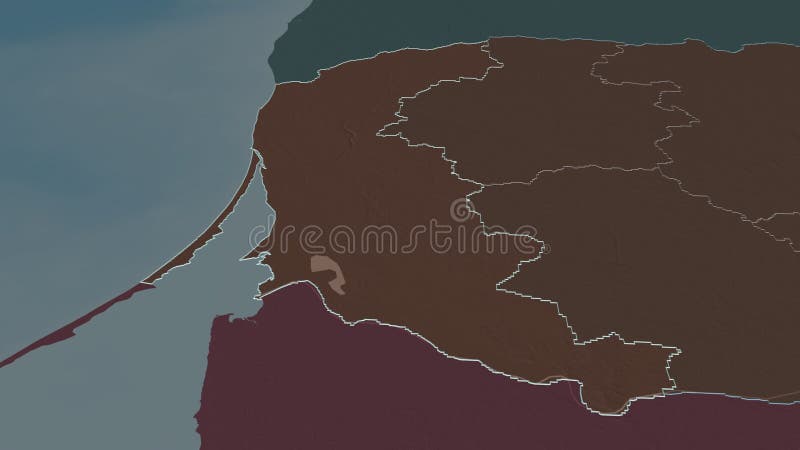 Klaipedos, Lithuania - Outlined. Administrative Stock Illustration ...